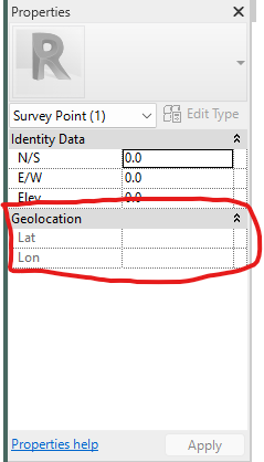 Solved: Lat/Lon Greyed out Survey Point - Autodesk Community