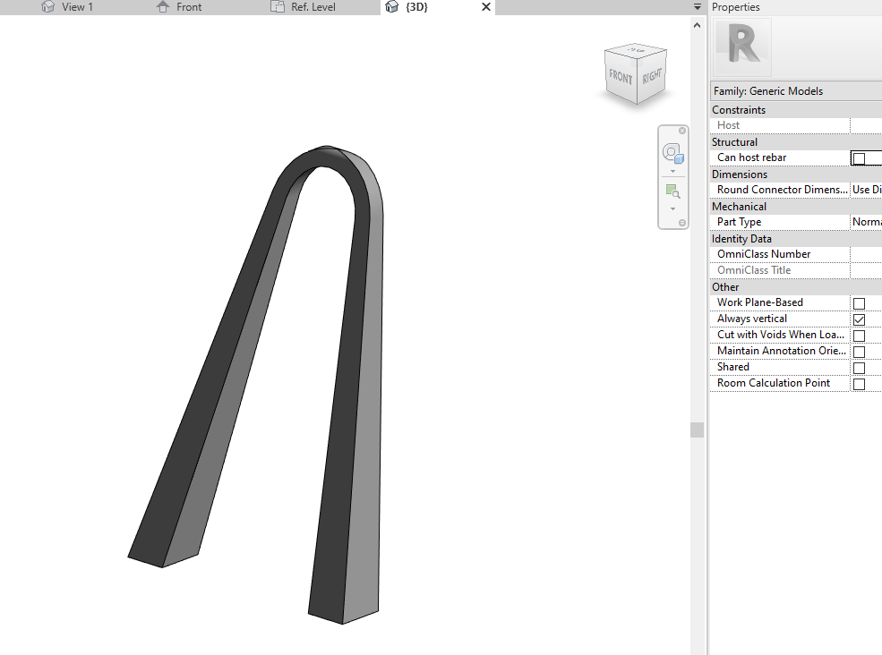 Solved: How to create an inclined arch in revit family editor ...