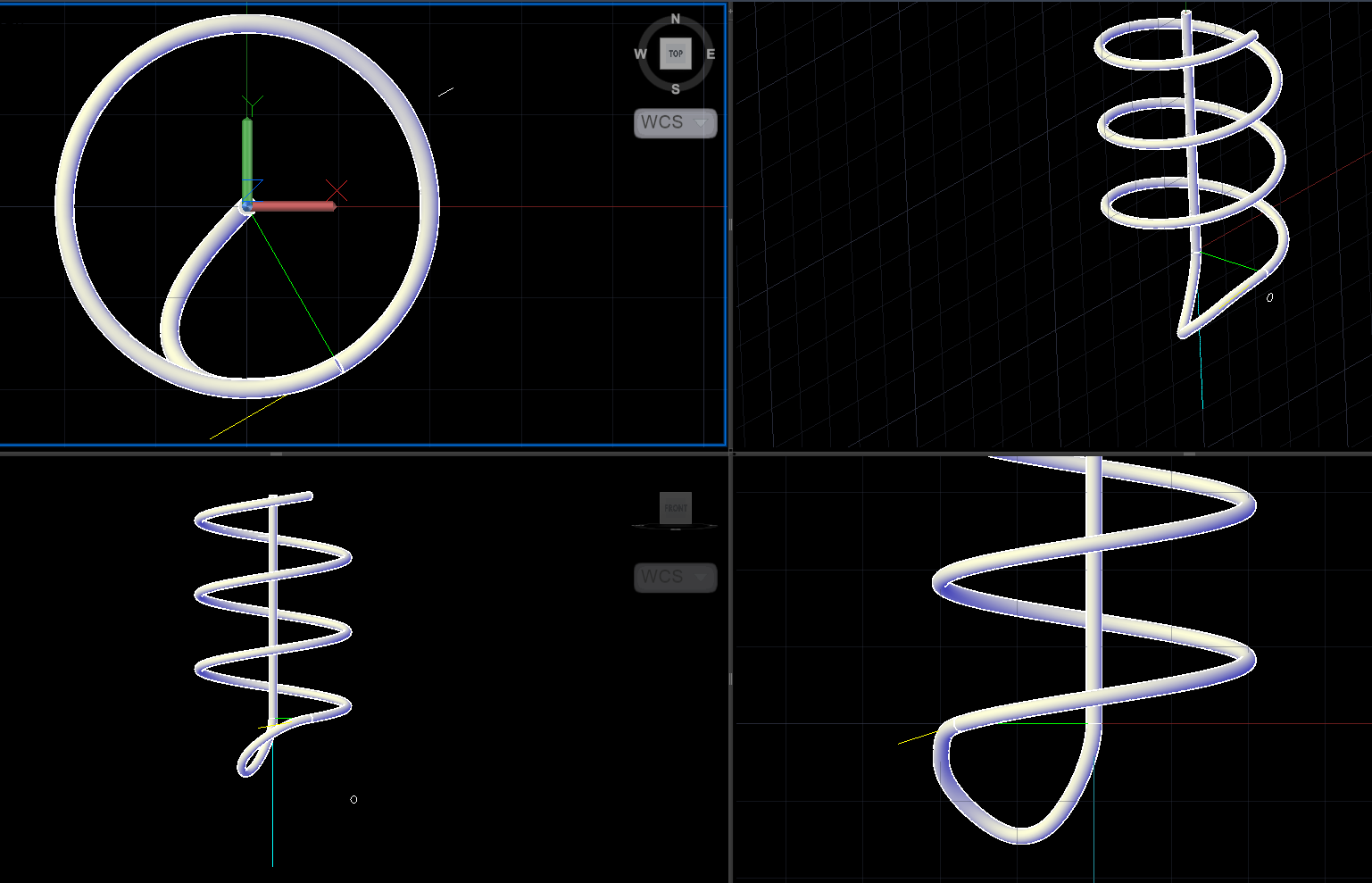 Solved: Help plz - 3D modeling helical / helix pipe system transitioning to vertical runs ...
