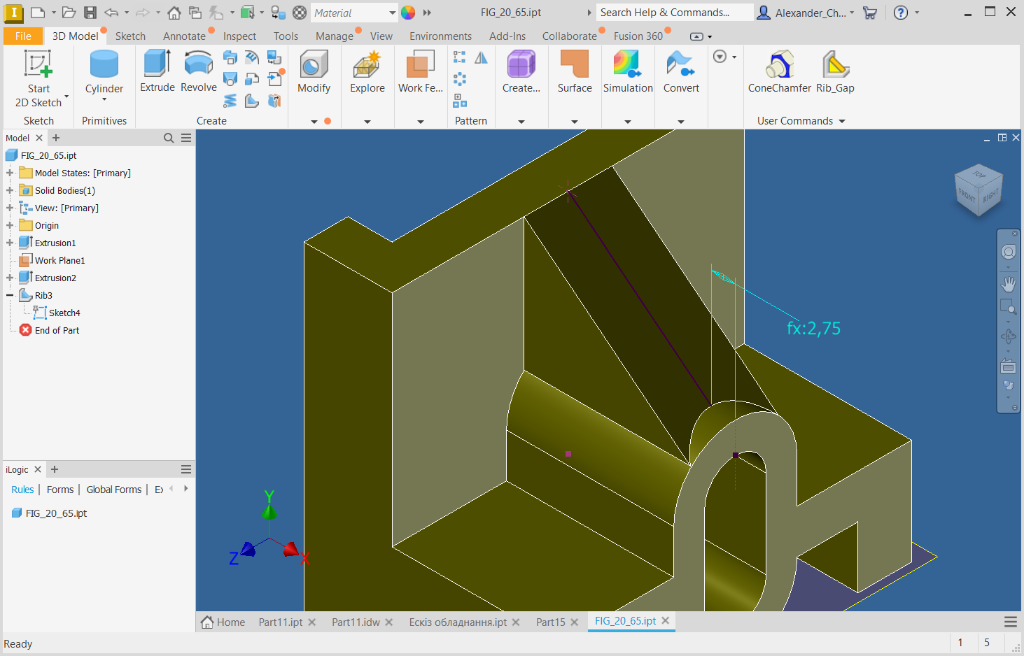 Solved: Why cant I create a rib - Autodesk Community