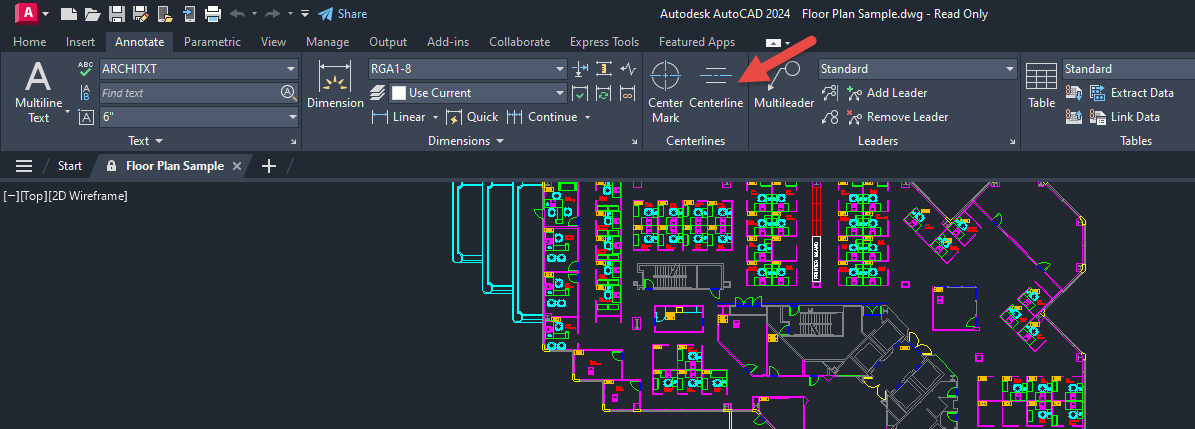Centerline tool no longer appears in AutoCAD 2024 - Autodesk Community