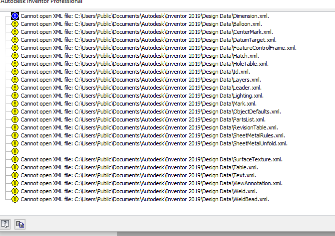 Removed Old Inventor Verison using Unistall Tool and Getting Error Msg regarding XML Files ...
