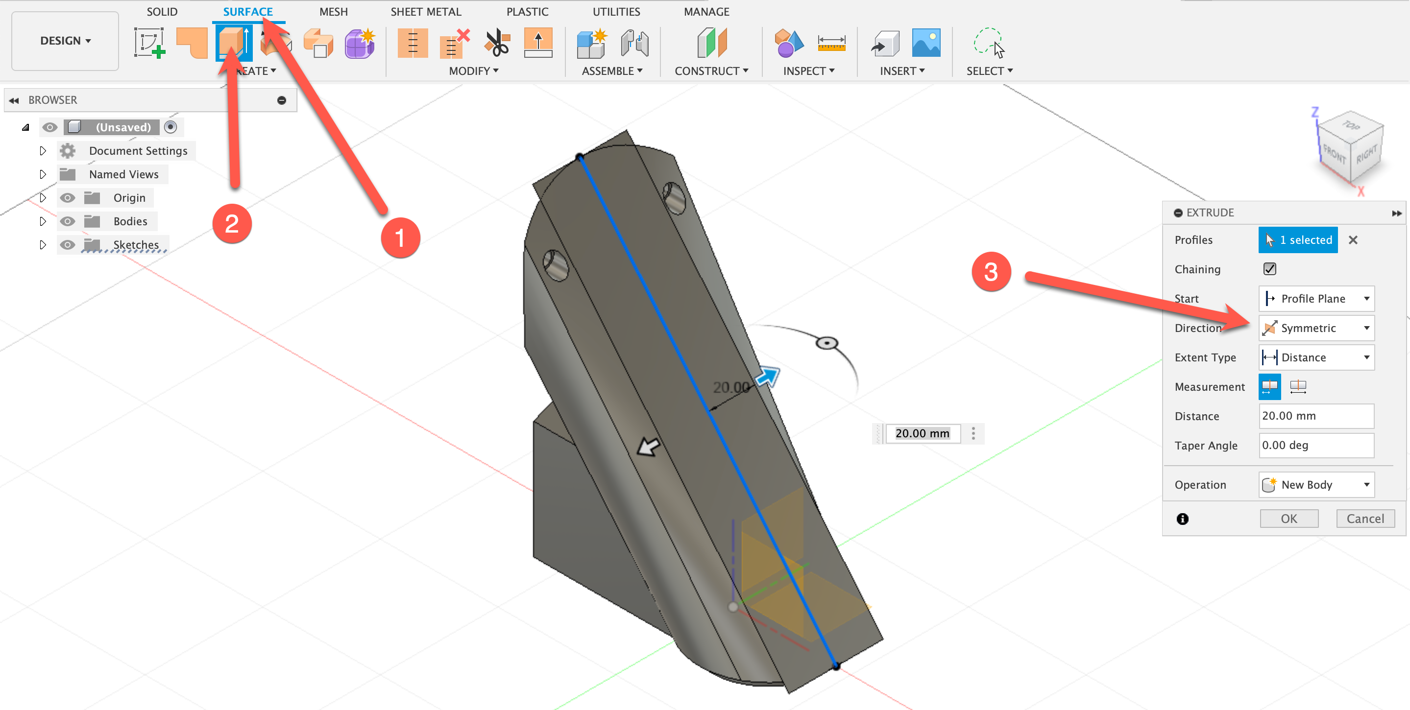 Solved: How to create a plane on a curved surface - Autodesk Community