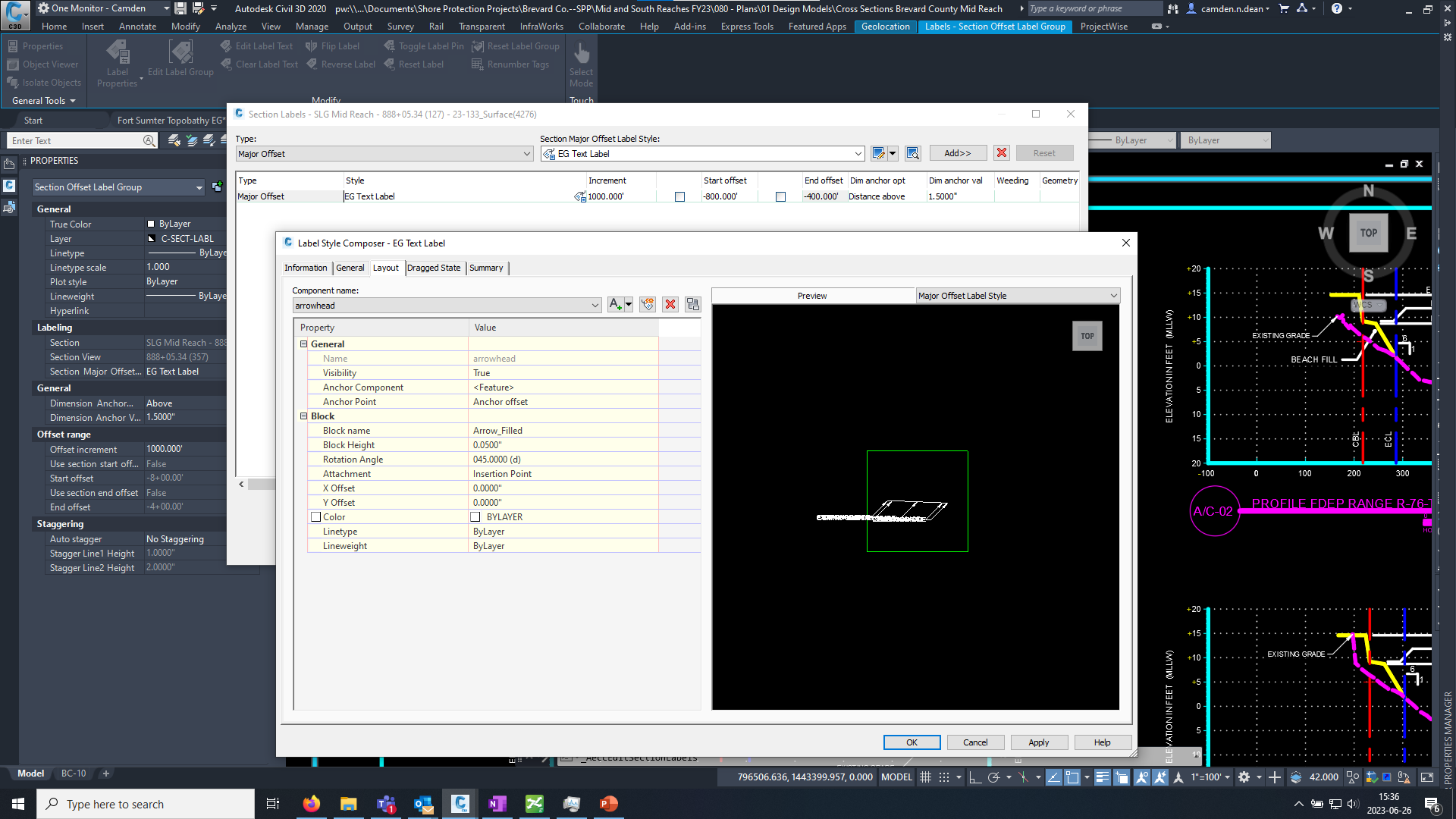 Section Offset Label Groups - Autodesk Community