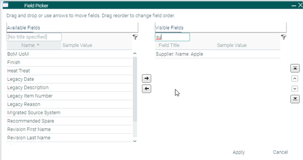 Advanced Search to have Supplier Number column - Autodesk Community