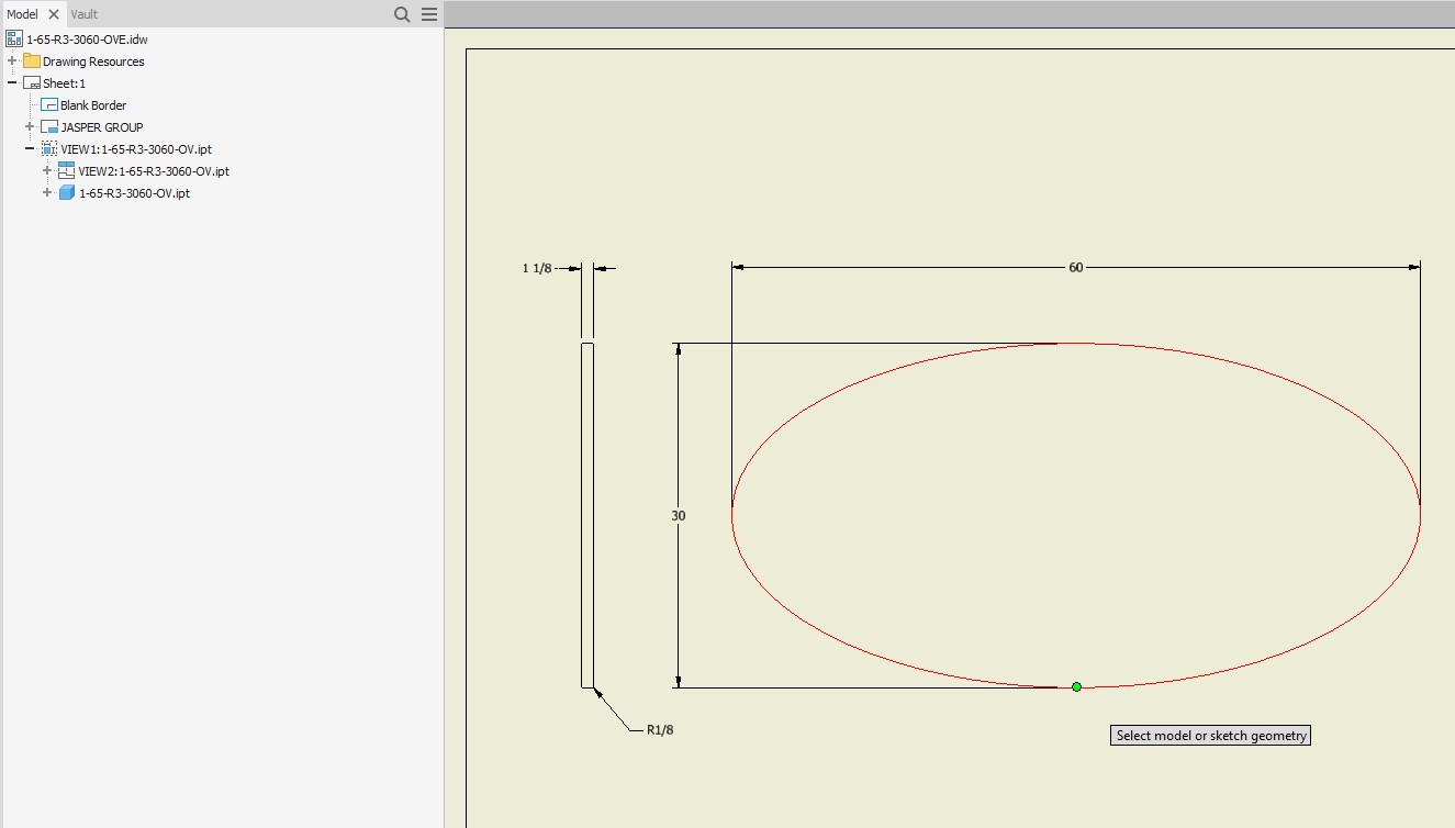 Solved: How To Dimension An Ellipse In An Inventor .IDW - Autodesk ...