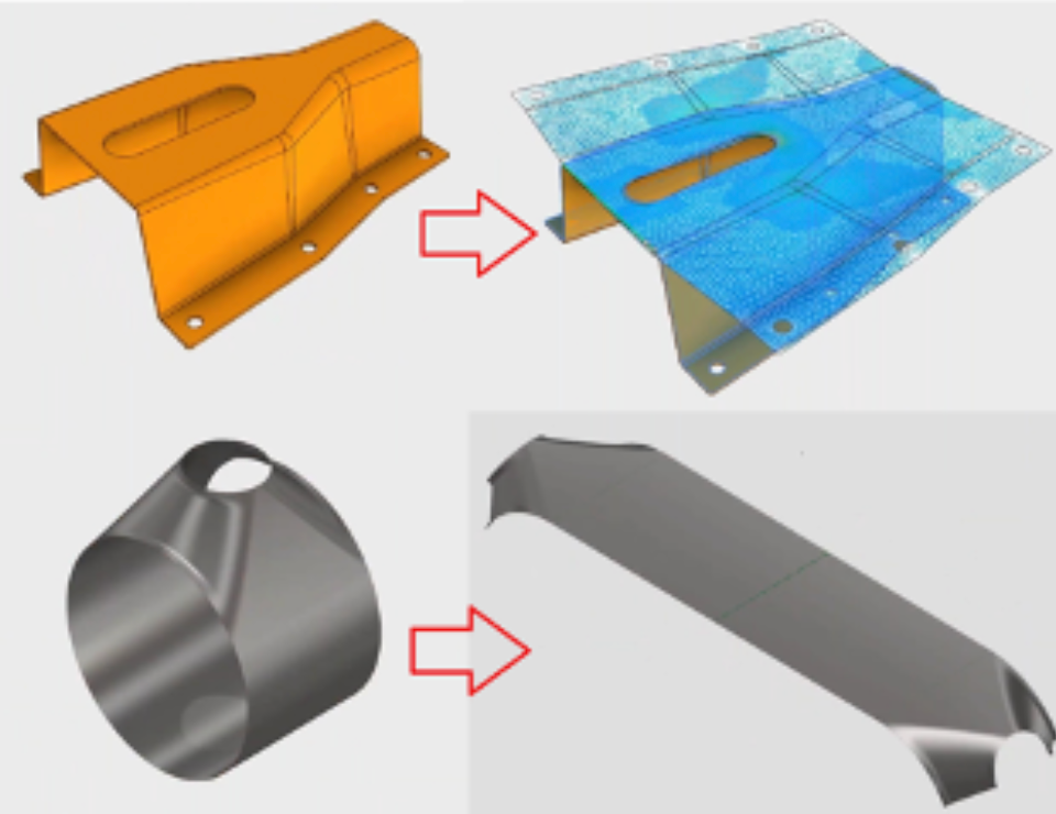 Solved: Unfolding accuracy of a complex part, deformed sheets (multi ...
