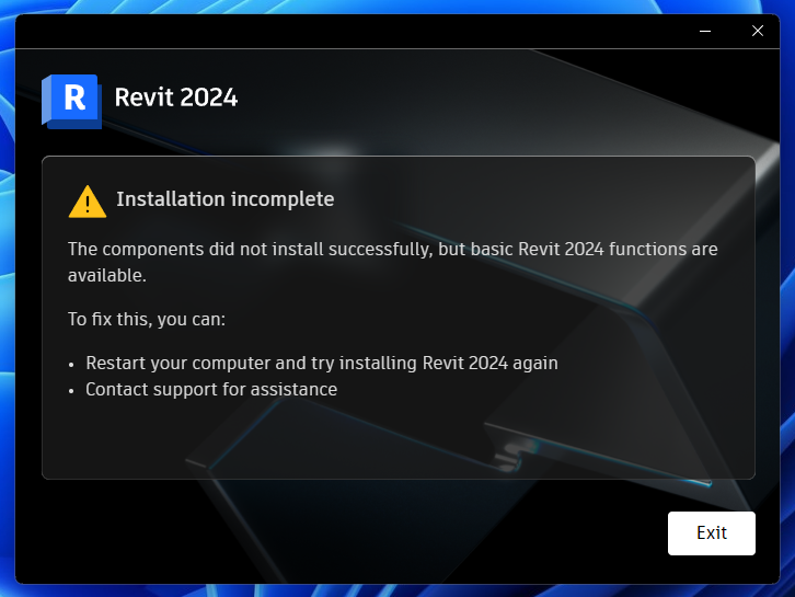 Solved: Revit 2024 - Important Components Missing (Resolved) - Autodesk Community
