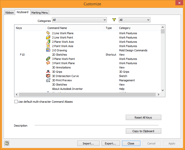 Keyboard shortcuts - Autodesk Community
