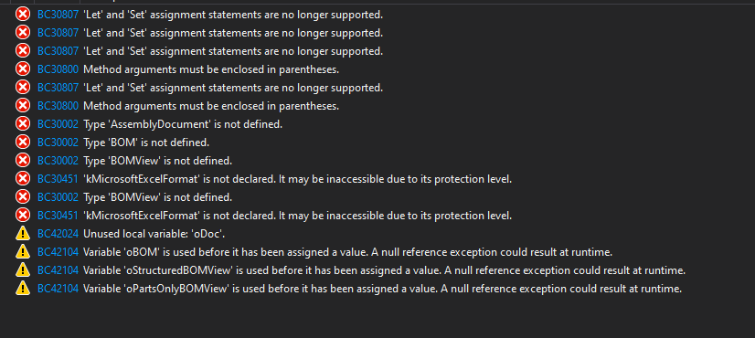 ACCESSING INVENTOR 2023 BOM THROUGH API - Autodesk Community