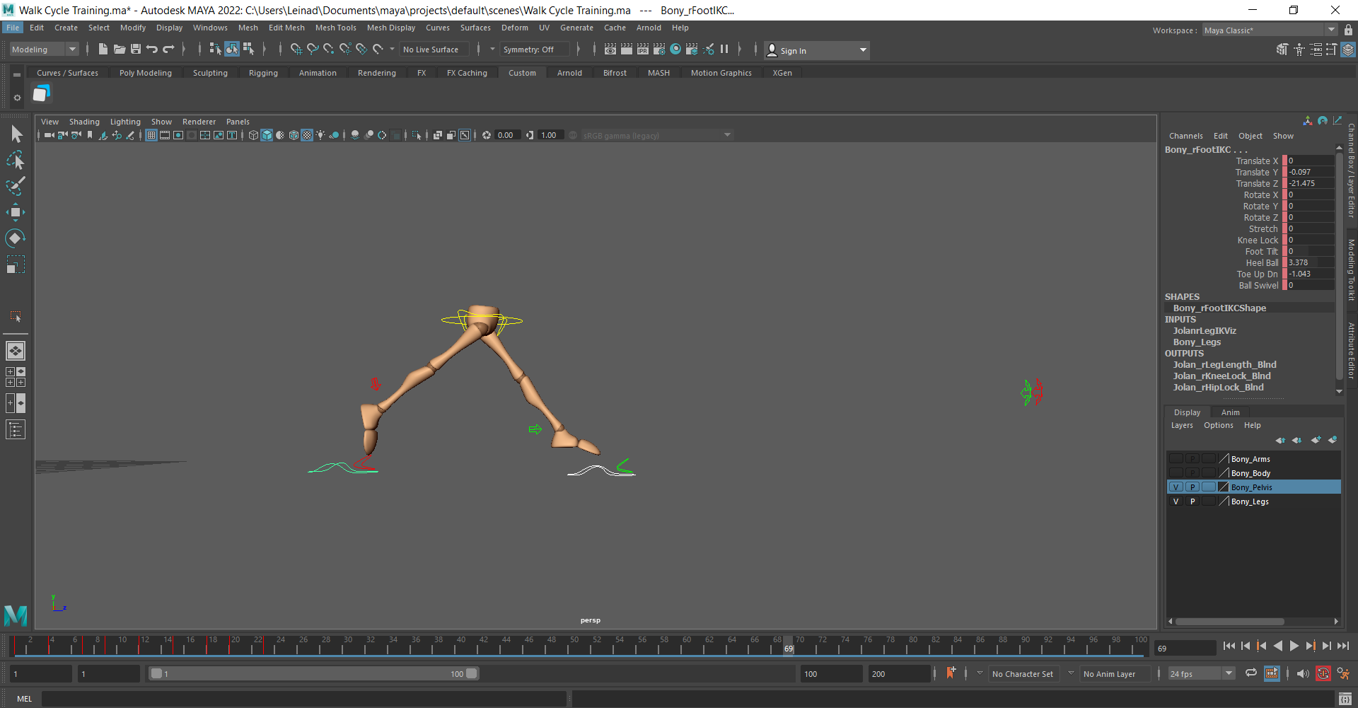 Foot Stays behind after using Post-Infinity cycle with Offset ...