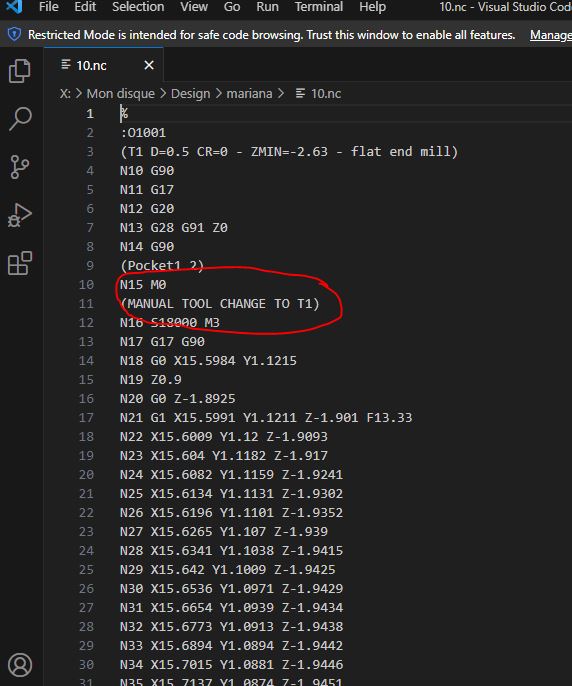 Solved: how to remove the M0 function in NC programs - Autodesk Community