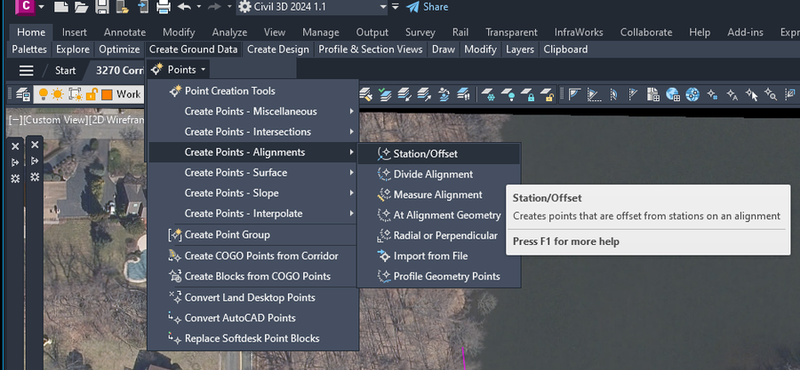 Solved: Point to alignment with station - Autodesk Community
