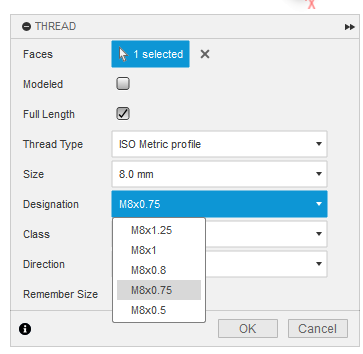 Creating a custom thread M42* 0.75 pitch - thread profile have ...