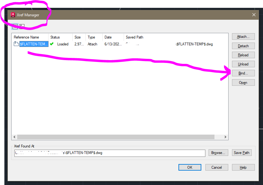 Solved: No "bind" option for XREFs - Autodesk Community