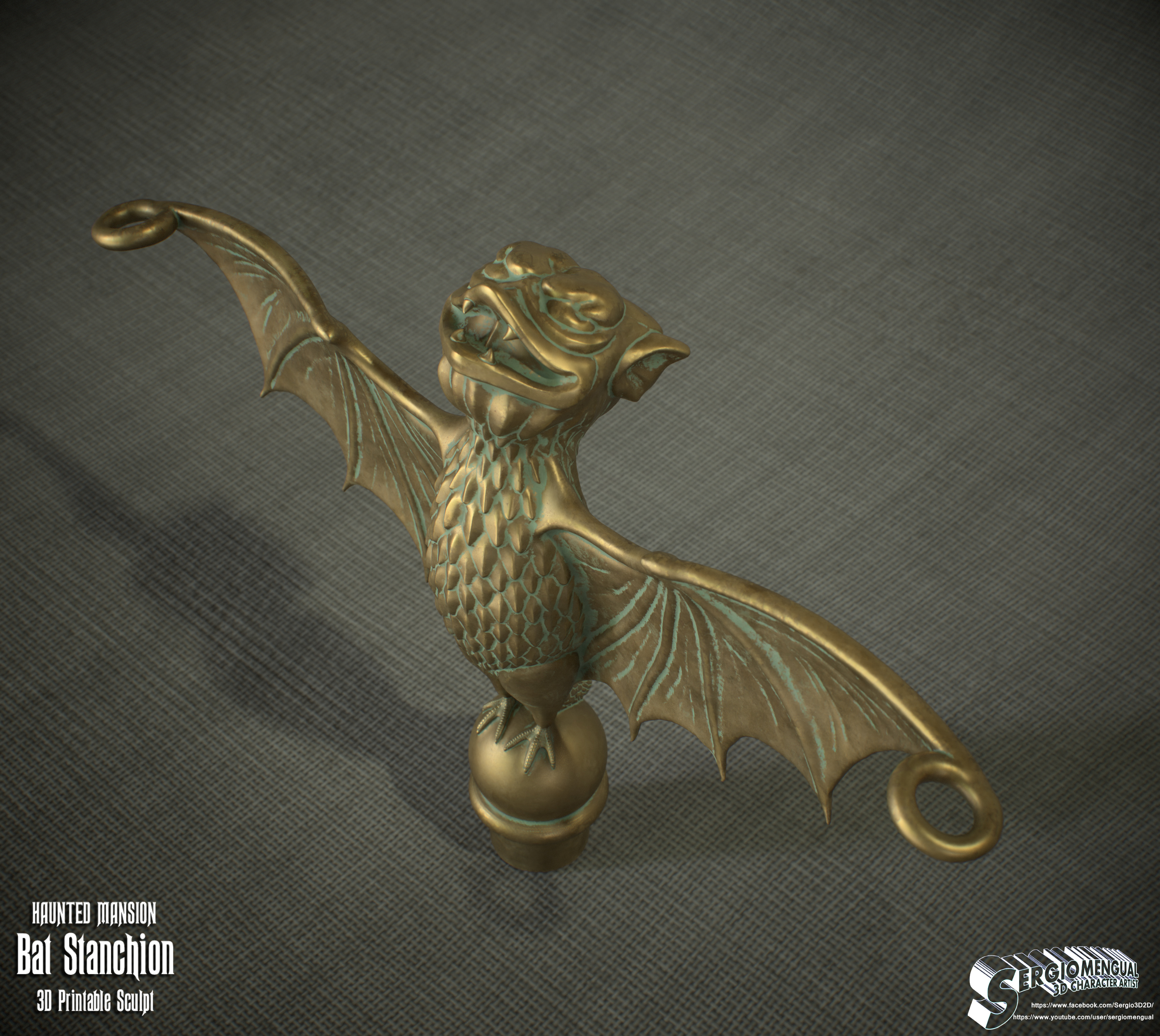 Mudbox 2023 Sculpt: Haunted Mansion Bat Stanchion - Autodesk Community