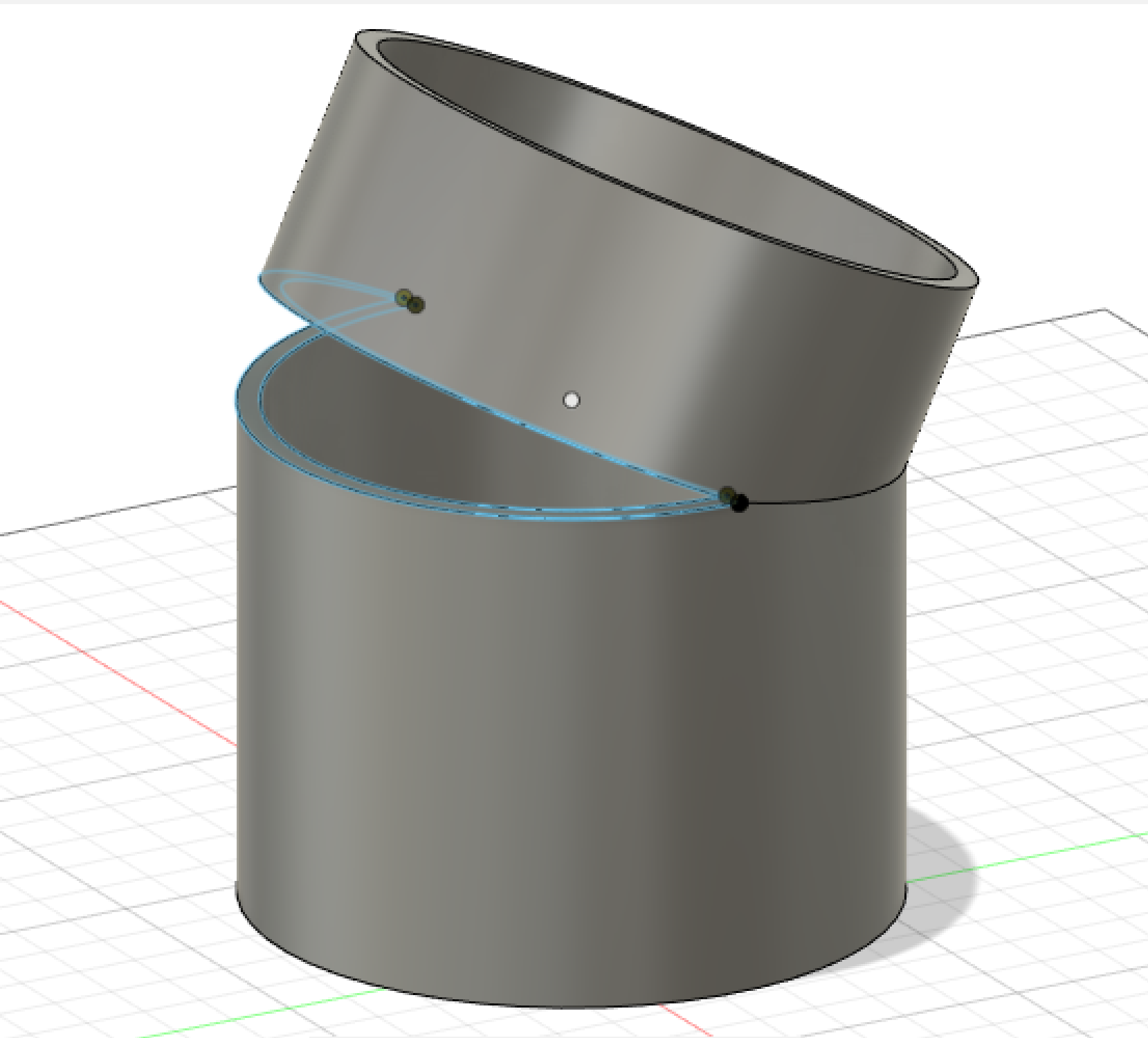 Solved: Trying to join two cylinders at different angles - Autodesk Community