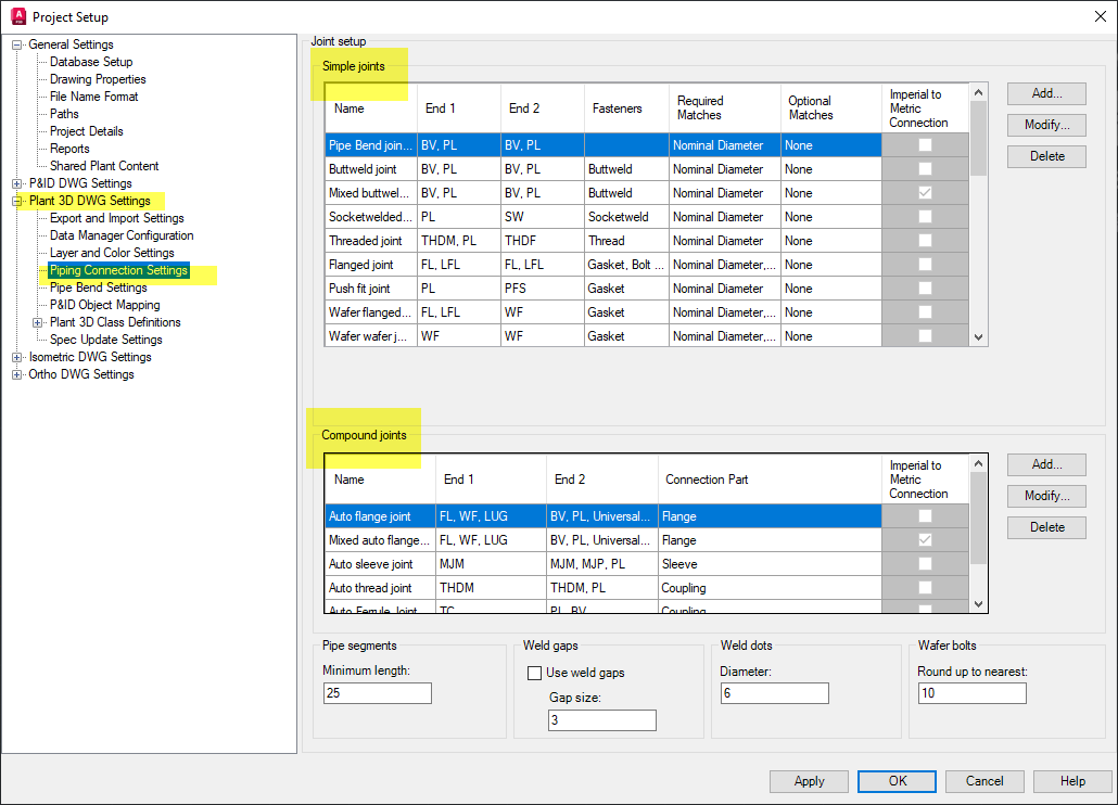 Solved: New Spec issues, Trying to automatically connect Flange to valve and flange to flange ...