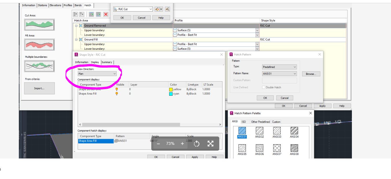 Solved: Control the hatch pattern of Cut & Fill Areas in Profile View Properties - Autodesk ...