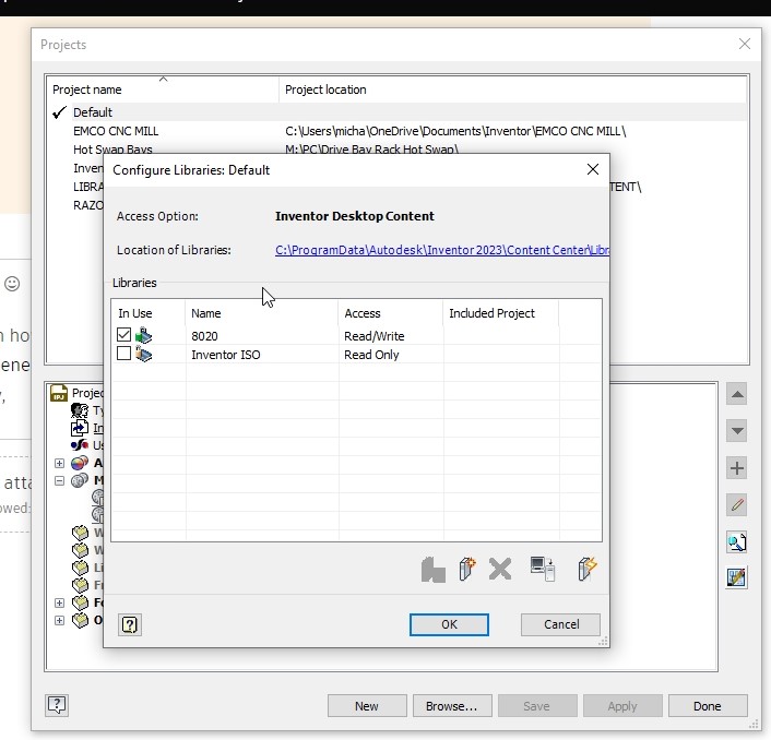 Library / content center issues with inventor 2023 - Autodesk Community
