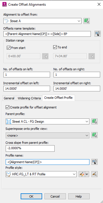 Offset Alignment Profiles not showing in Stacked Profile display options - Autodesk Community