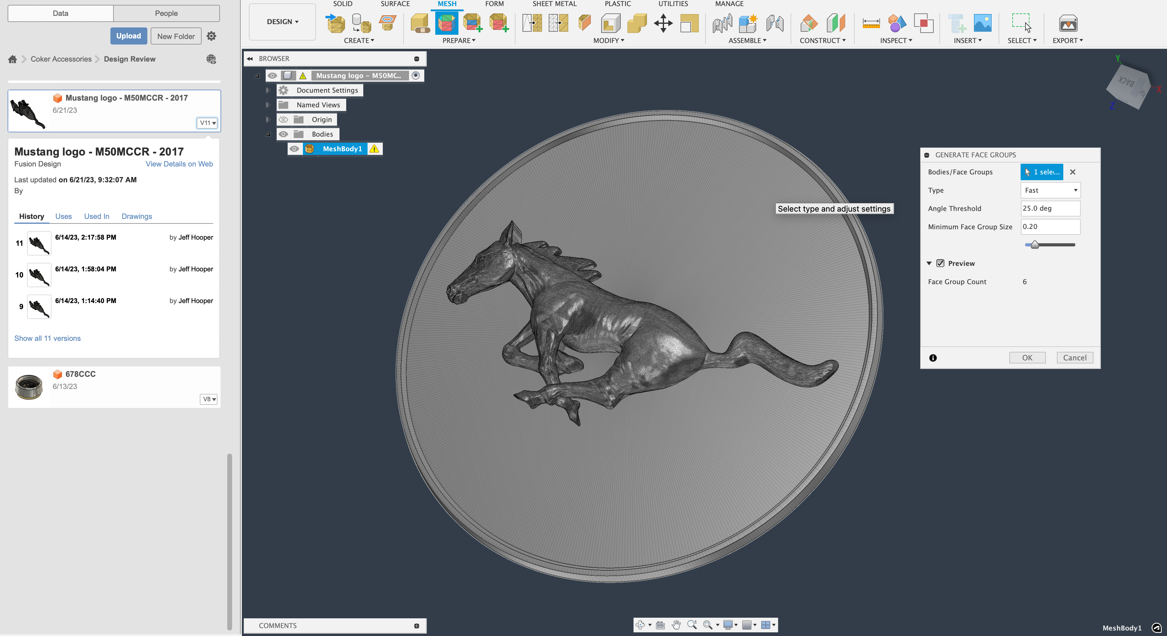 Solved: Generating face groups on a Mesh - Autodesk Community