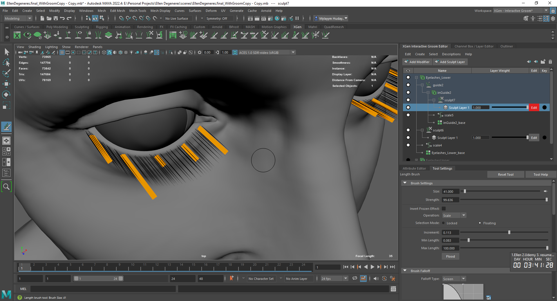 Maya XGen Interactive guides do not interpolate with hairs when I want ...