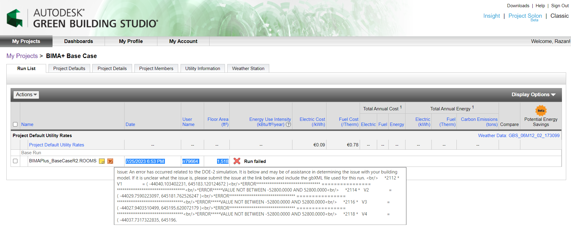 GBS error in uploading the project - Autodesk Community