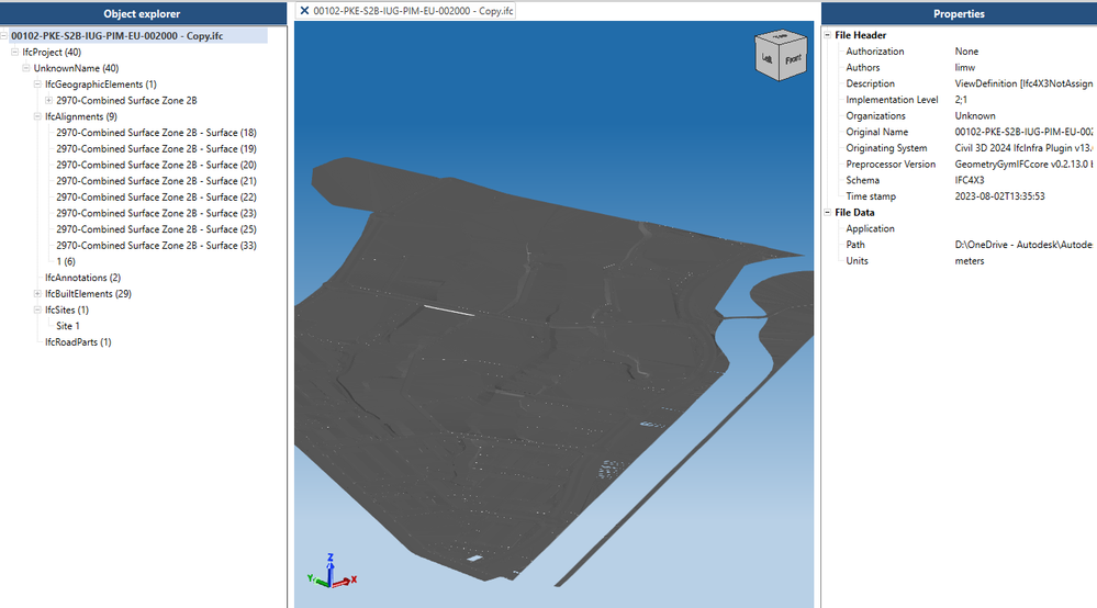can't extract corridors using ifc 4.3 - Autodesk Community