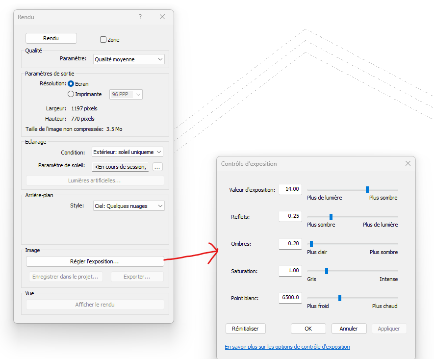 Revit : Rendu 3D - paramètres du soleil et netteté - Autodesk Community