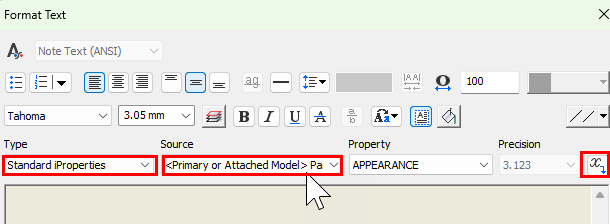 Solved: Map Standard Model Iprop (Description) to Inventor Drawing ...
