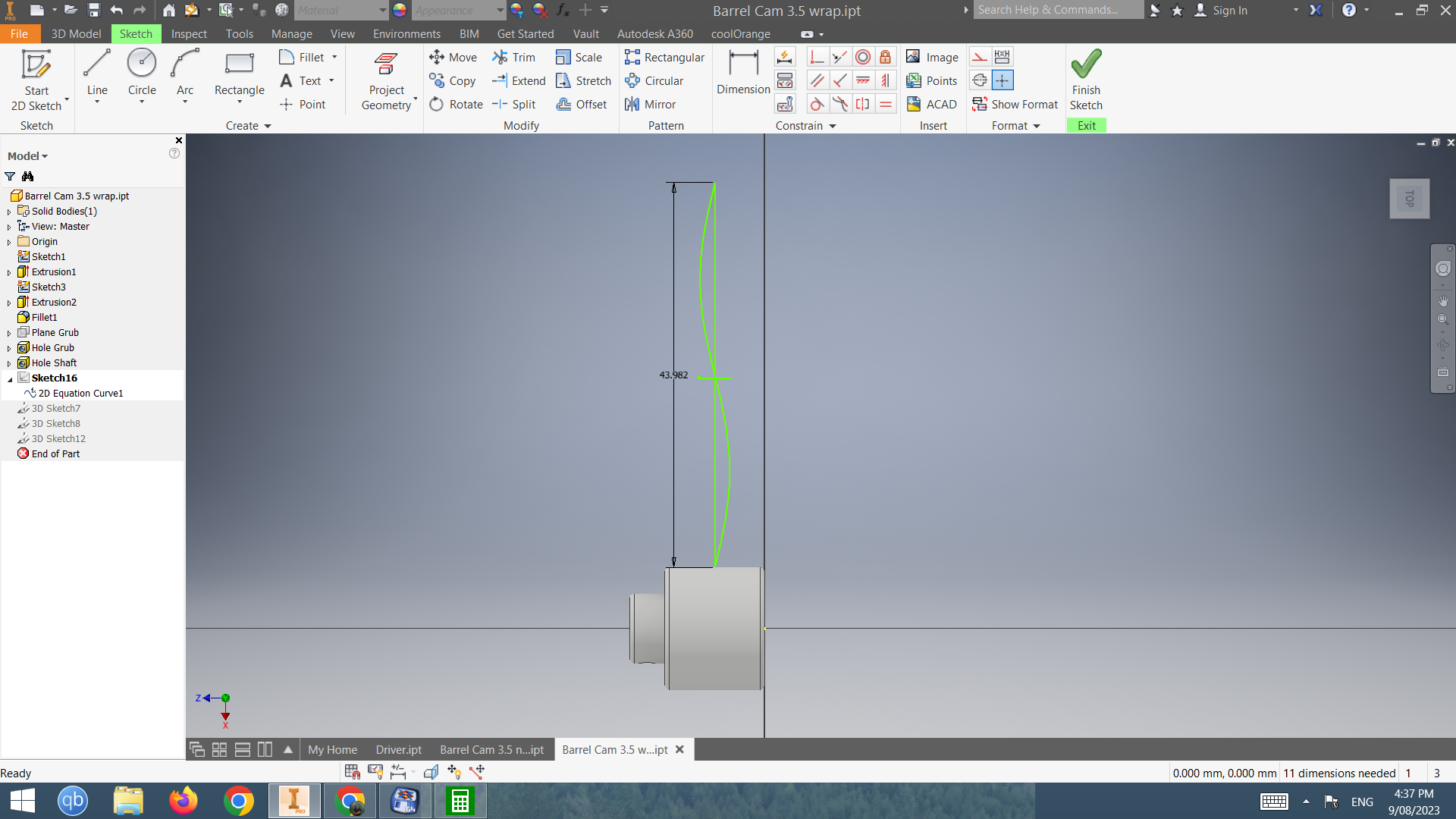 Solved: Create and wrap path on a barel cam - Autodesk Community