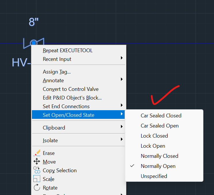 Can't seem to set NO or NC options when creating a valve symbol. - Autodesk Community
