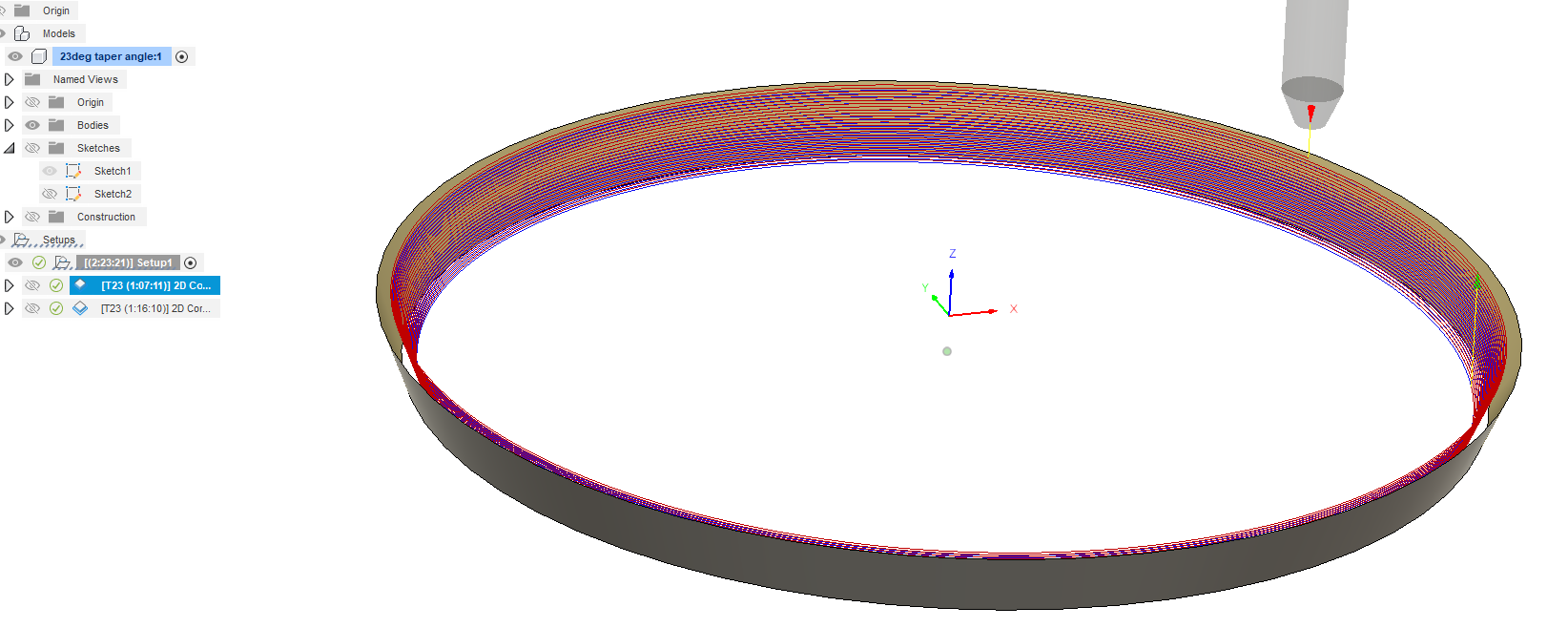 Solved: 2D CONTOUR TOOL COMPENSATION NOT WORKING WITH WALL TAPER ANGLE - Autodesk Community