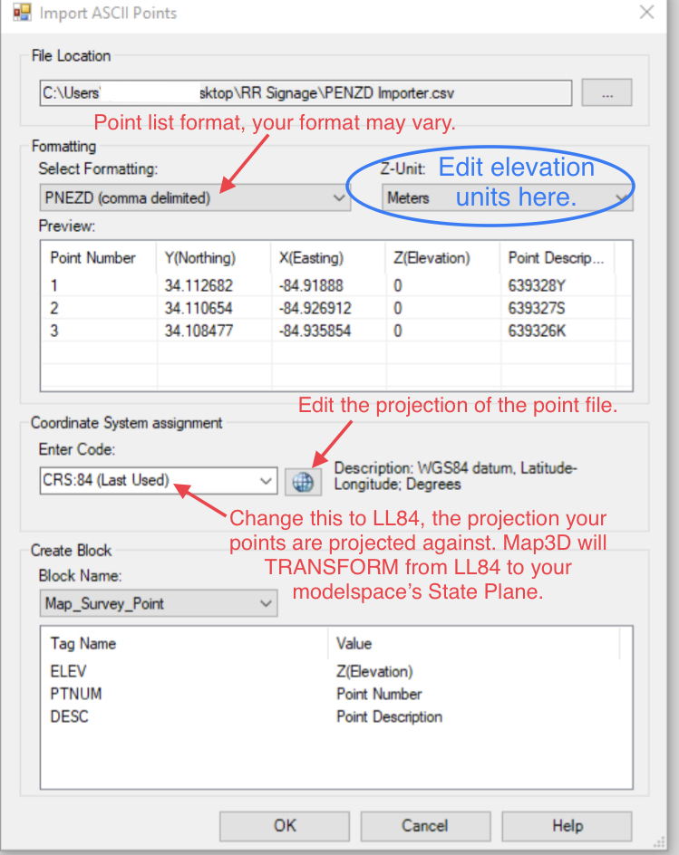 Solved: coordinate transformation without changing elevation - Autodesk Community