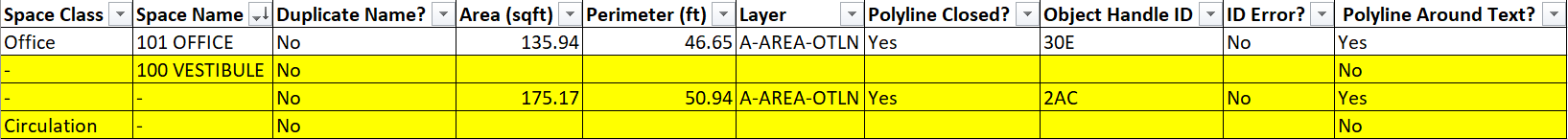 Solved: Export polyline data (area, layer and inner text) to excel - Autodesk Community