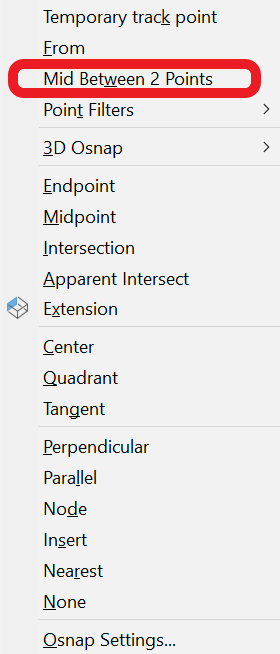 Solved: Fastest way to place a line in the midpoint of two lines ...