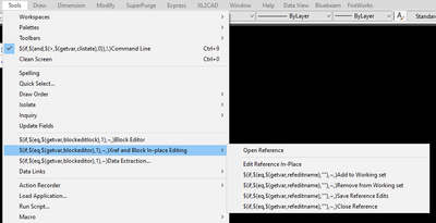 Solved: Pull down menu has extra characters that look like LISP command - Autodesk Community