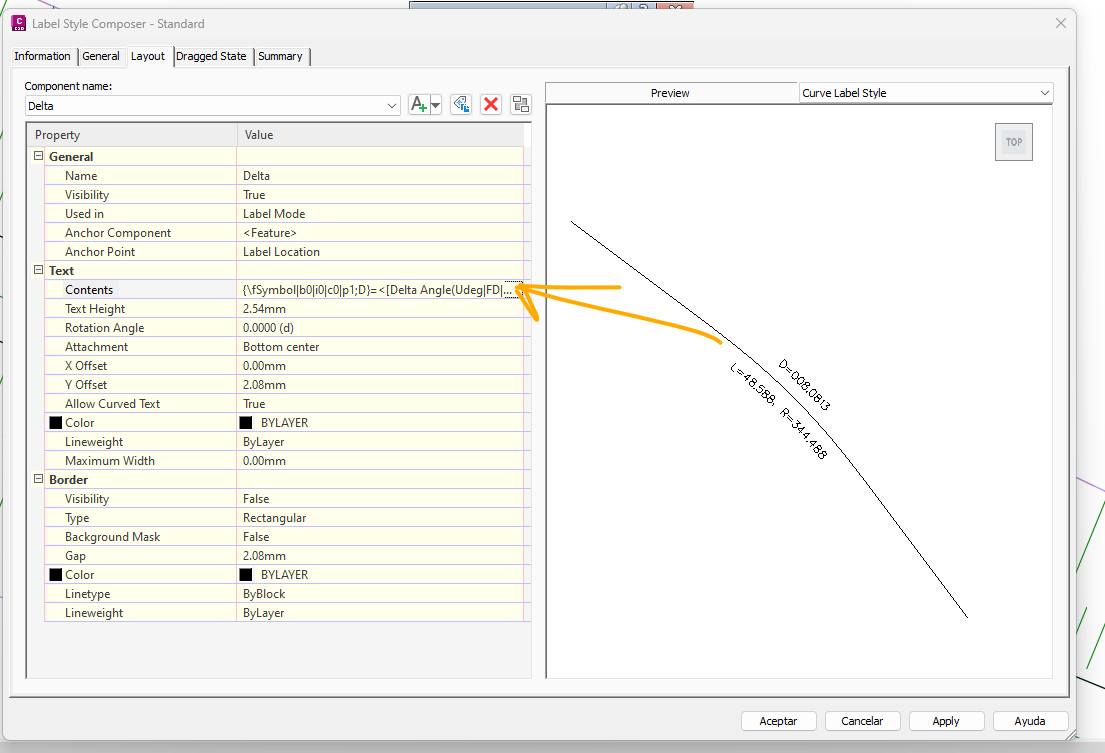 Solved: How to Create Label for Curve Information in Allignment while doing Annotation ...