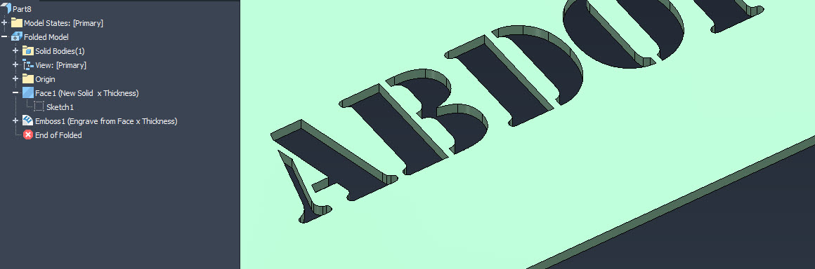 Solved: Cut text or logo through sheet metal - Autodesk Community