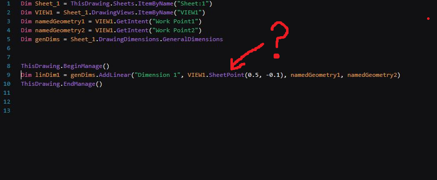 Solved Ilogic Linear Dimension Control Position Of Dimension Autodesk Community