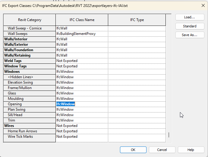 Voids showing up in my IFC export ( windows family created with voids ...