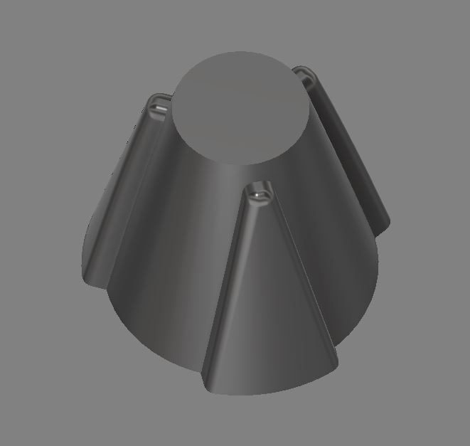 Can't figure out how to add a shaped feature to the side of a cone ...