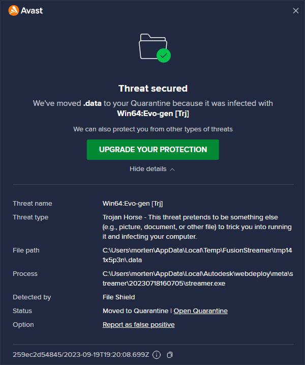 fusion 360 streamer.exe virus 2022 - Autodesk Community