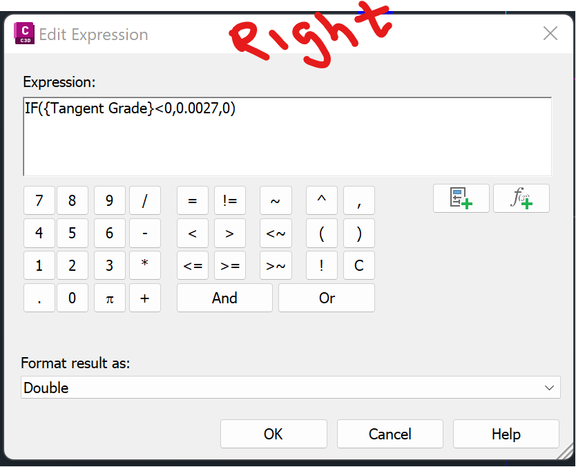 Solved: Alignment label that show design profile grade and direction ...