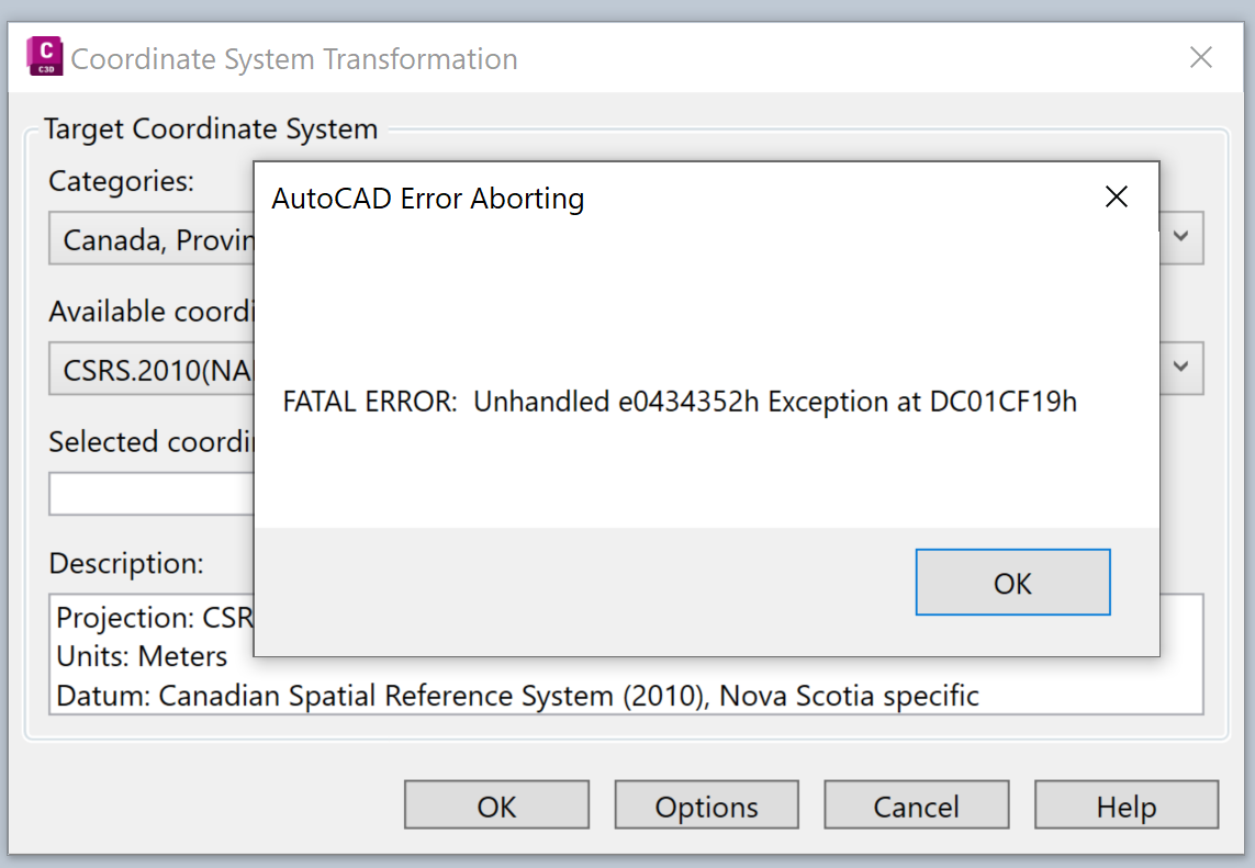 Autodesk Coordinates Transformation Tool 2024 not working - Autodesk ...