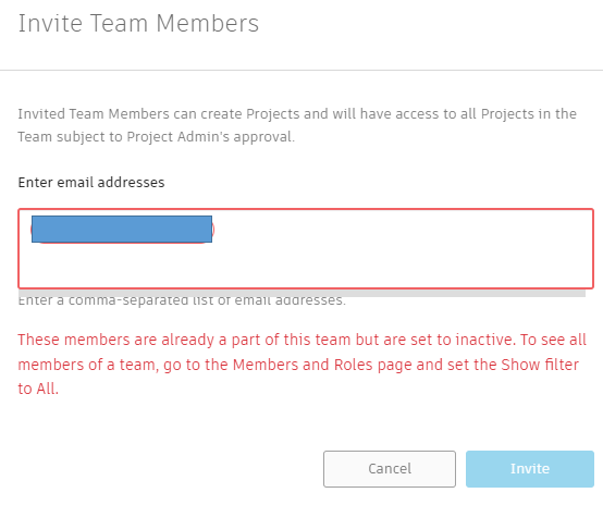 Inactive Team Members not populating - Autodesk Community