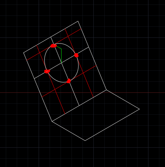 How to make a circle on an isometric drawing that is not on one of the ...