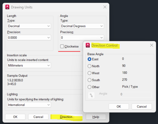 Solved: How to change autocad "0" direction from east to north ...