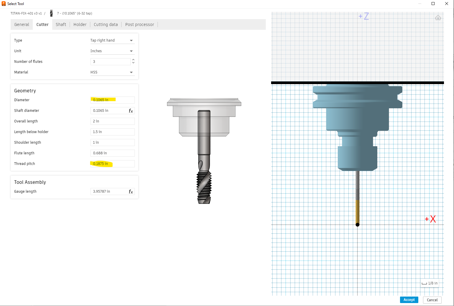 Solved: Change tapping formula? - Autodesk Community
